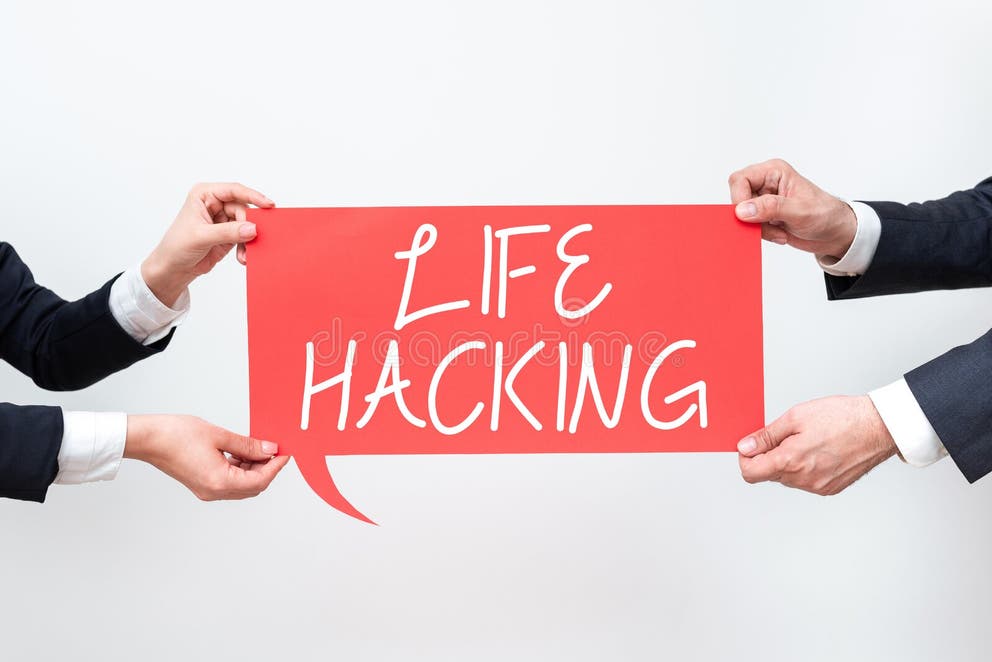 Hand Writing Sign Life Hacking. Business Approach Simple and Clever ...