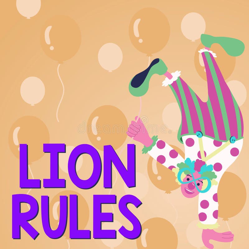 Text Caption Presenting Lion Rules. Business Showcase Epitome of ...