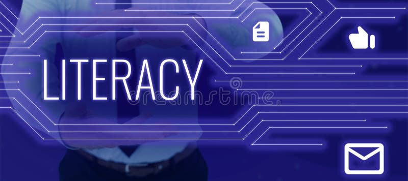 Text Caption Presenting Literacy. Word Written on Ability To Read and ...