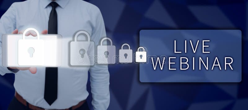 Inspiration Showing Sign Live Webinar. Internet Concept Interactive ...