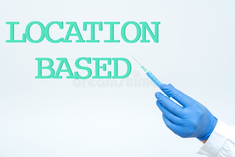 Text Caption Presenting Location Based. Concept Meaning Mobile ...