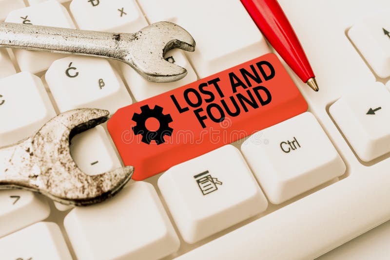 Text Caption Presenting Lost and Found. Word for a Place Where Lost ... Text Caption Presenting Lost and Found. Word for a Place Where Lost ...