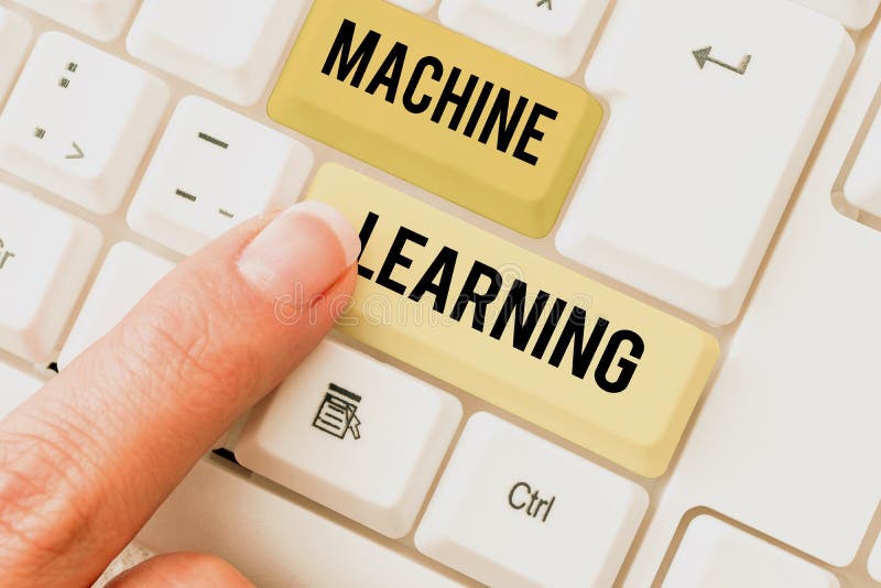 Text Caption Presenting Machine Learning. Internet Concept the Concept that a Computer Can Learn ...