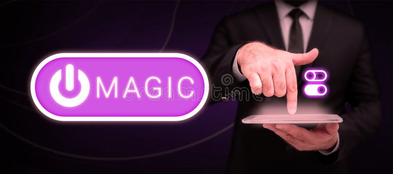Text Caption Presenting Magic. Business Concept Power of Influencing ...