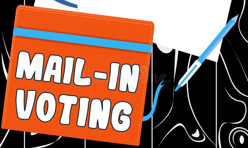 Text Caption Presenting Mail in Voting. Word for Voting in an Election ...