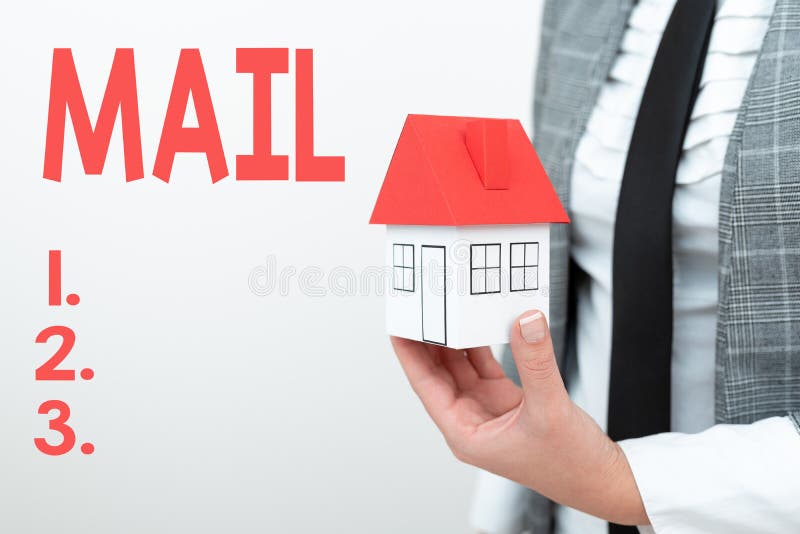 Text Caption Presenting Mail. Word for Letters or Parcel Sent or ...