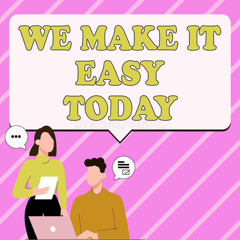 Handwriting Text we Make it Easy Today. Internet Concept Offering ...