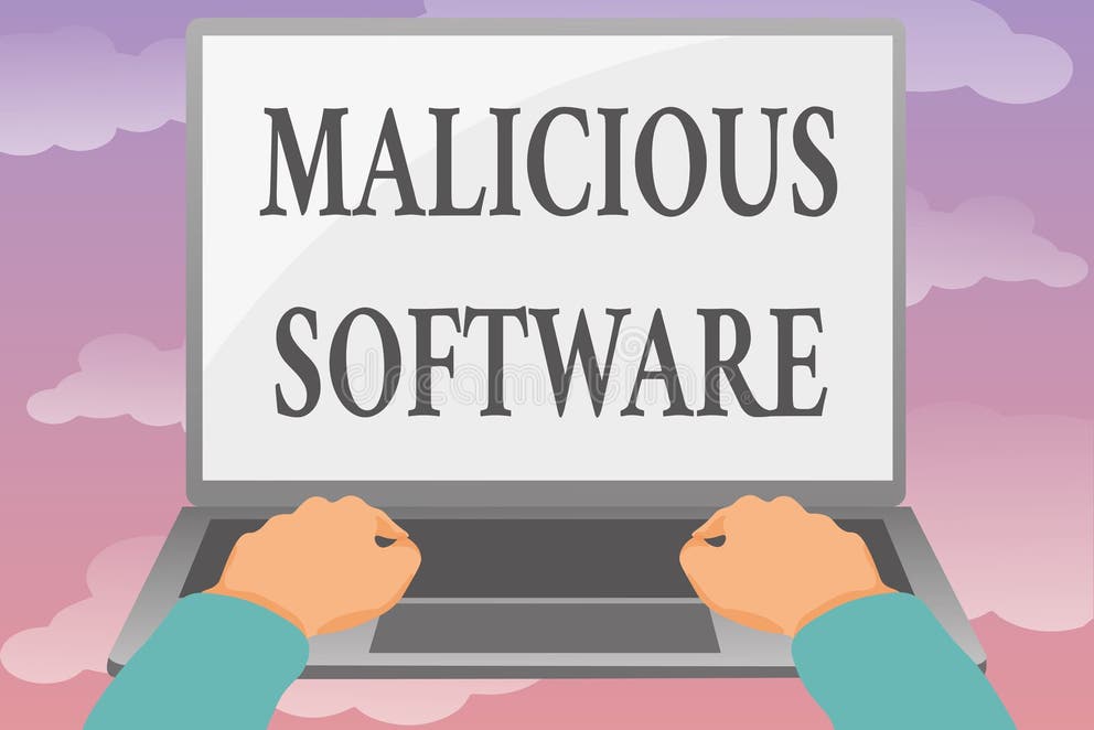 Text Caption Presenting Malicious Software. Conceptual Photo the ...