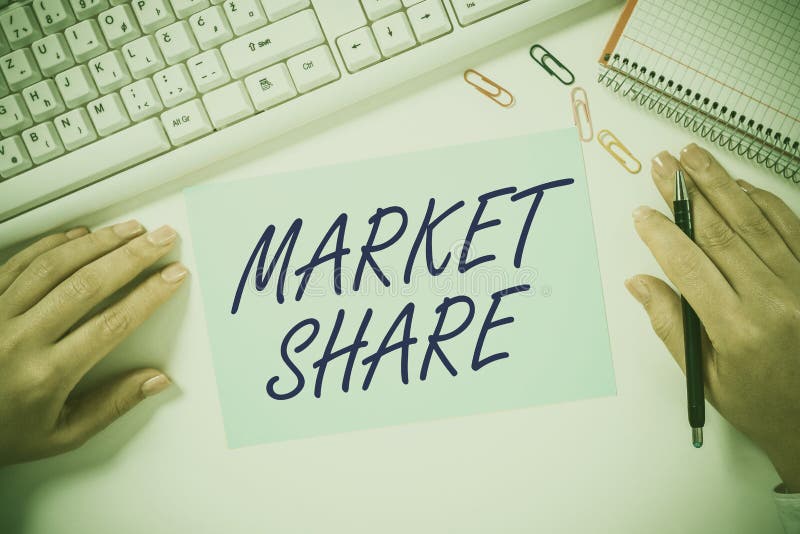 Text Caption Presenting Market Share. Business Idea the Portion of a ...