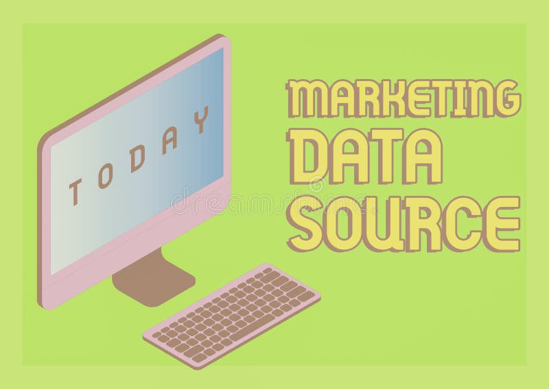 Sign Displaying Marketing Data Source. Word Written on Connection Set ... Sign Displaying Marketing Data Source. Word Written on Connection Set ...