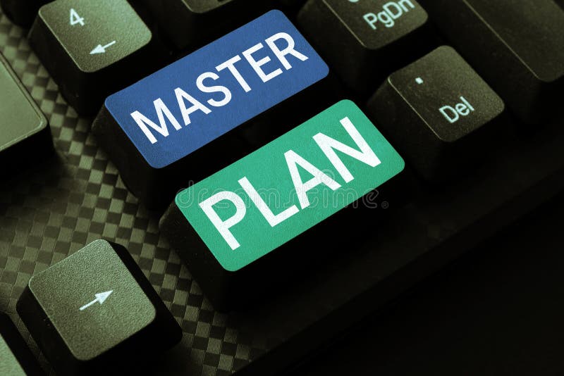 Hand Writing Sign Master Plan. Business Approach Dynamic Long-term ...