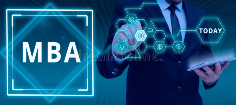 Sign Displaying Mba. Internet Concept Designed To Develop the Skills ...