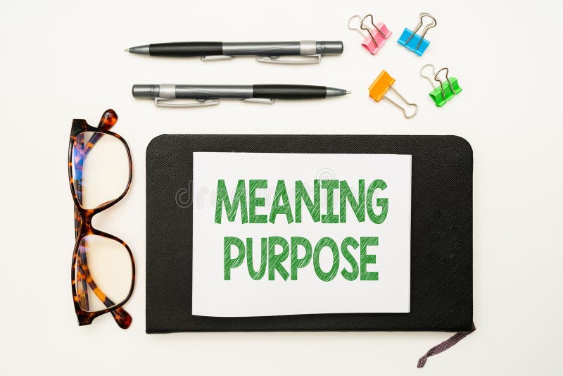 Text Caption Presenting Meaning Purpose. Word for the Reason for Which ... Text Caption Presenting Meaning Purpose. Word for the Reason for Which ...