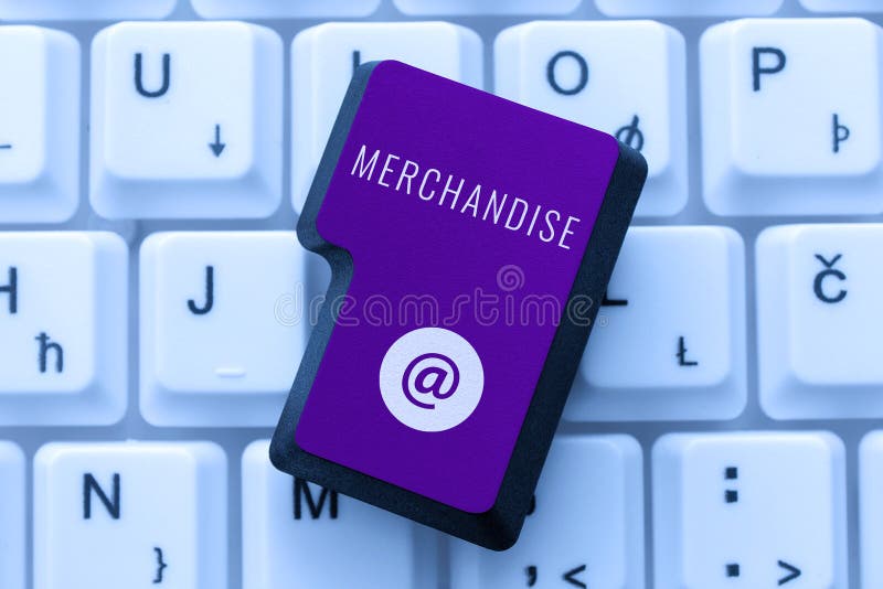 Text Caption Presenting Merchandise. Business Concept the Commodities ...