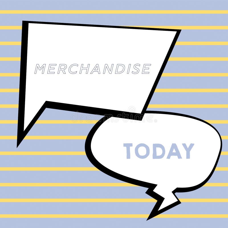 Text Caption Presenting Merchandise. Word Written on the Commodities or ...