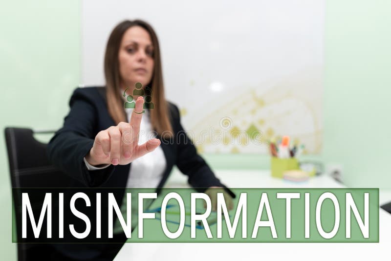 Text Caption Presenting Misinformation. Concept Meaning False Data, in ...