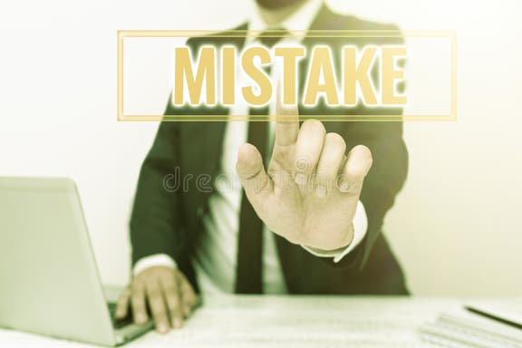 Text Caption Presenting Mistake. Word Written on Something Not Correct ...