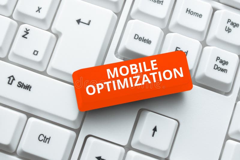 Text Caption Presenting Mobile Optimization. Concept Meaning Site ... Text Caption Presenting Mobile Optimization. Concept Meaning Site ...
