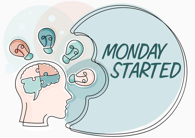 Text Caption Presenting Monday Startedgetting Ready for New Week Rest ...