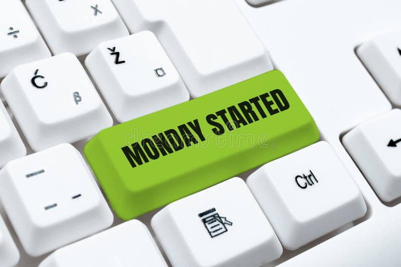 Text Caption Presenting Monday Startedgetting Ready for New Week Rest ...