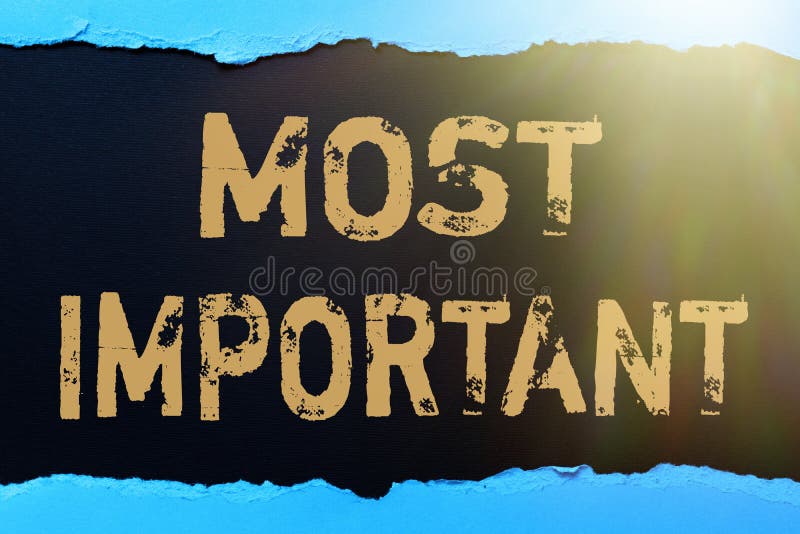 Text Caption Presenting Most Important. Concept Meaning Greatest or ...