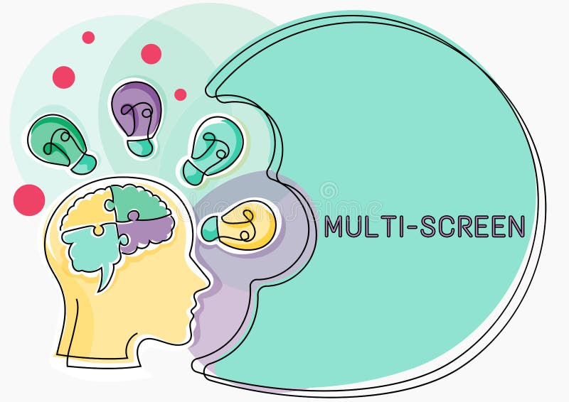 Text Caption Presenting Multi Screen. Business Idea Having or Involving ...