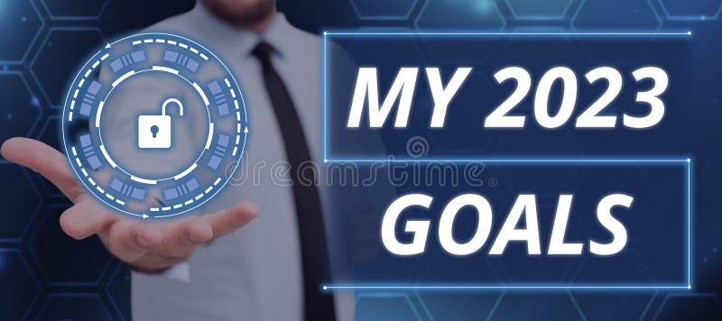Text Caption Presenting My 2023 Goals. Concept Meaning Setting Up ...