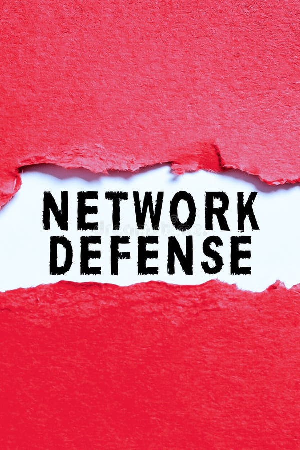 Handwriting Text Network Defense. Business Showcase Easures To Protect ...