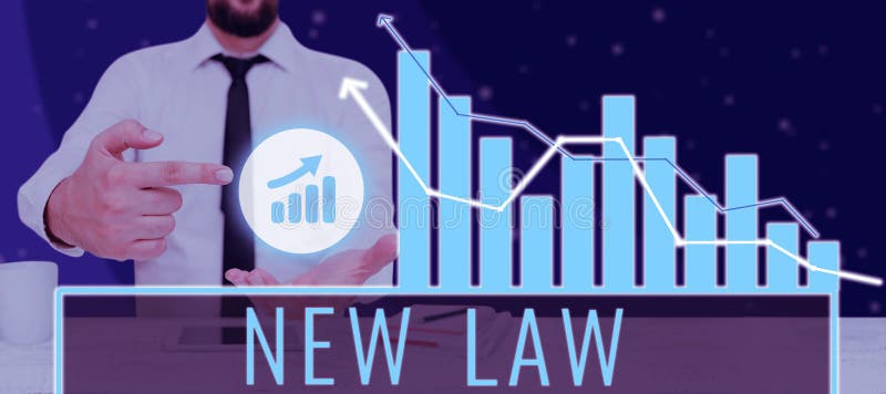 Text Caption Presenting New Law. Internet Concept System of Rules that ...