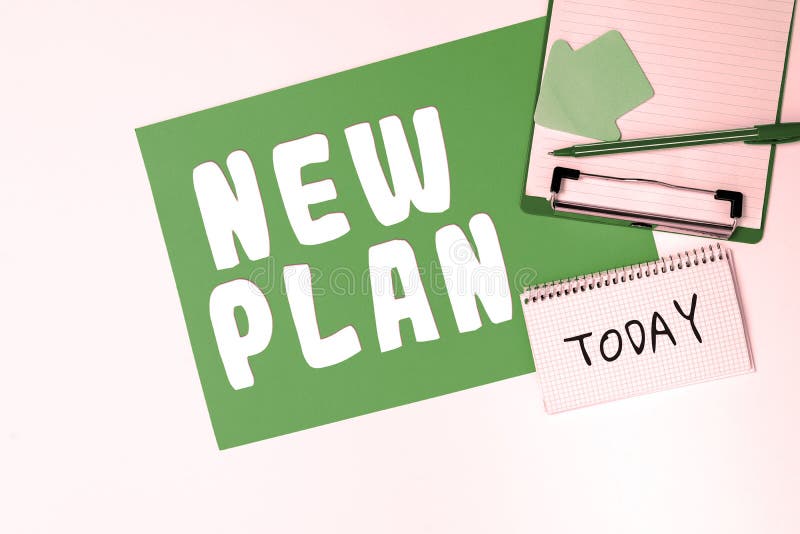 Text Caption Presenting New Plan. Internet Concept Start of a Detailed ...