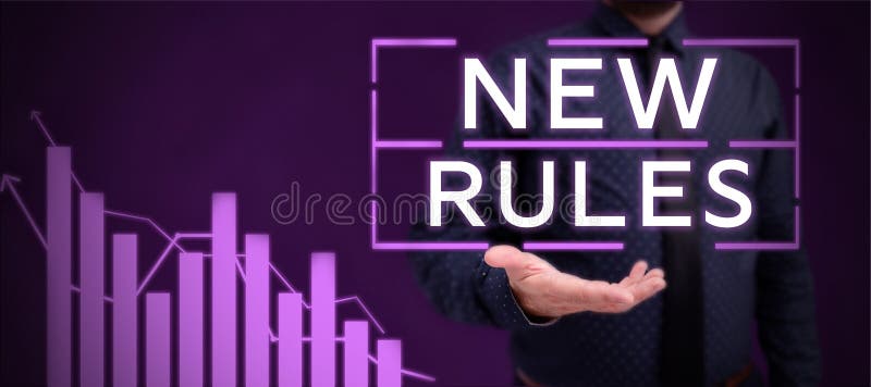 Text Caption Presenting New Rules. Business Overview a State of ...