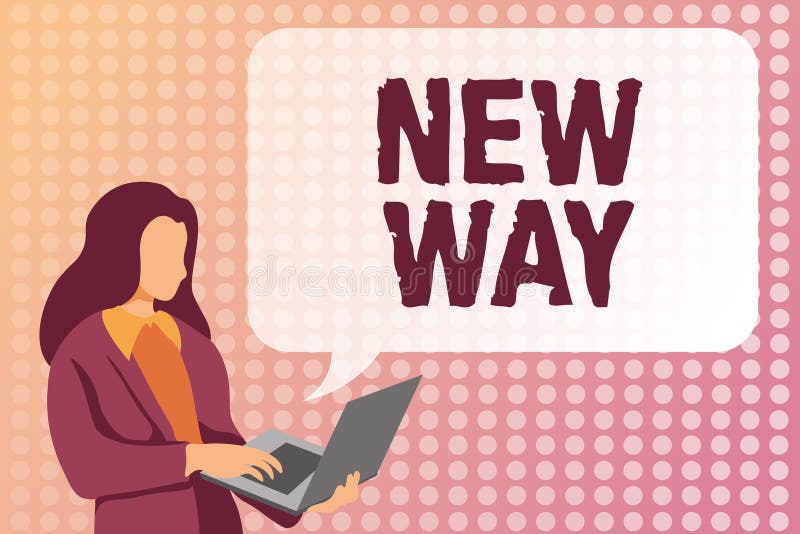 Text Caption Presenting New Way. Internet Concept To Move from One ...