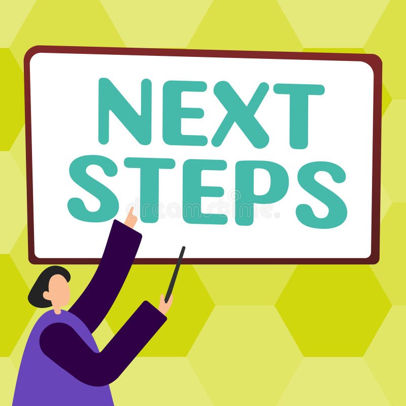 Text Caption Presenting Next Steps. Business Idea Numper of Process ...