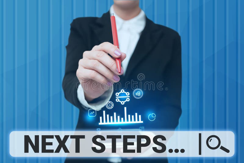 Text Caption Presenting Next Steps . Word for Numper of Process Going ...