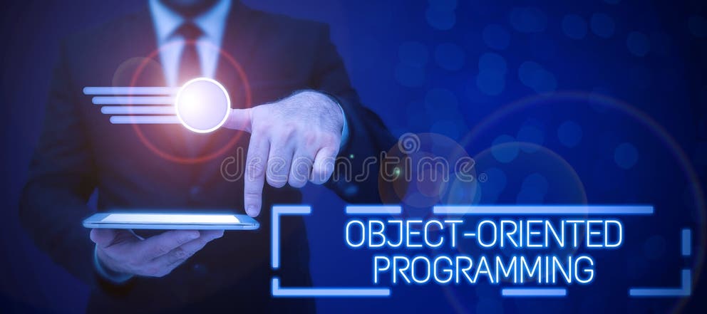 Text Sign Showing Object Oriented Programming. Business Showcase Language Model Objects Rather ...