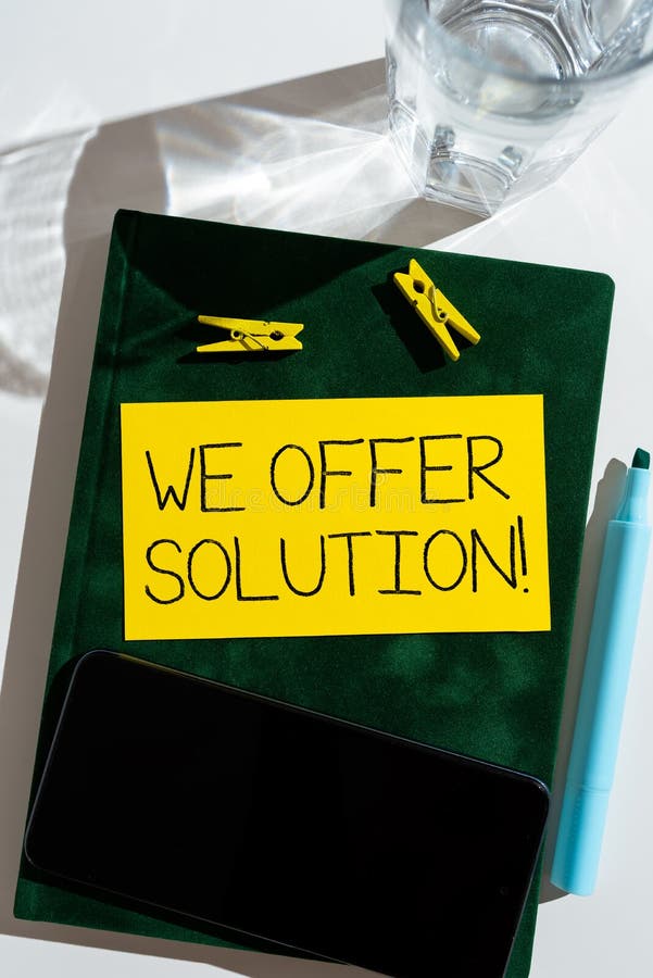 Text Caption Presenting we Offer Solution. Business Idea Give Means of ...