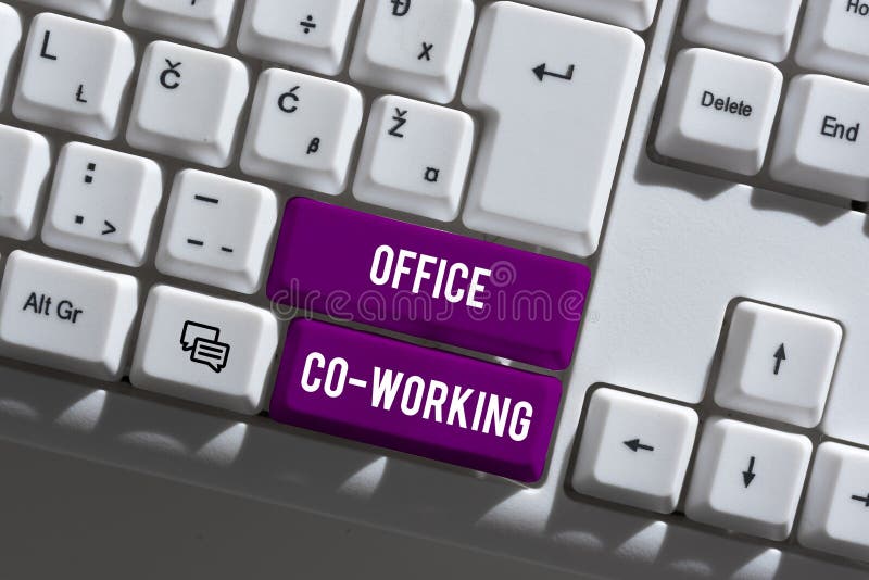 Text Caption Presenting Office Co Working. Word Written on Business ...