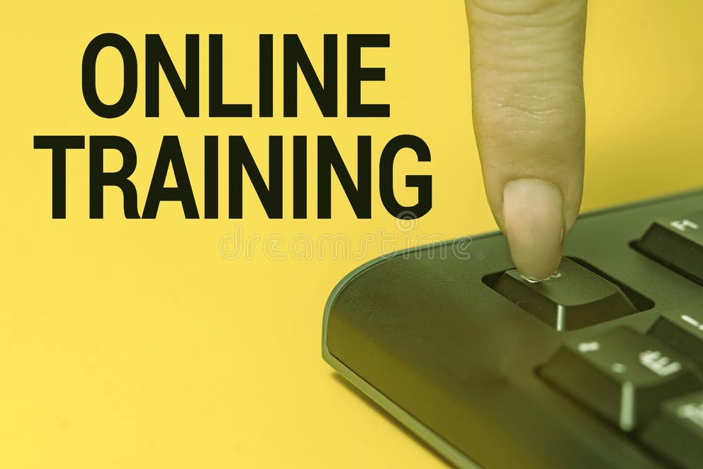 Text Sign Showing Online Training. Word for Computer Based Training ...