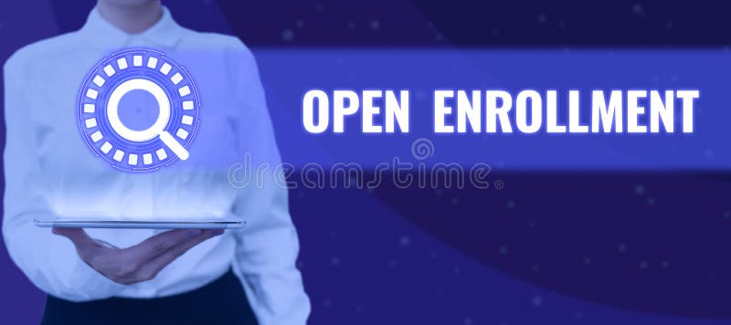 Text Caption Presenting Open Enrollment. Business Idea Policy of ... Text Caption Presenting Open Enrollment. Business Idea Policy of ...