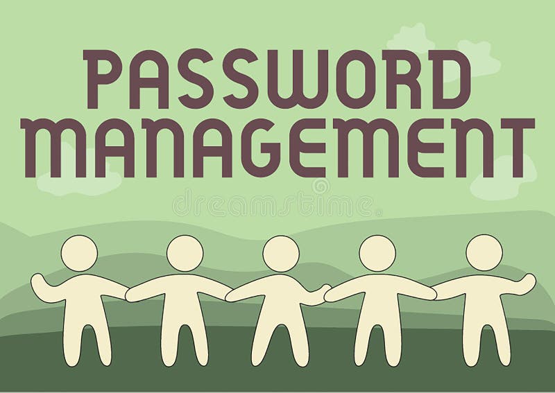 Text Caption Presenting Password Management. Internet Concept Software ...
