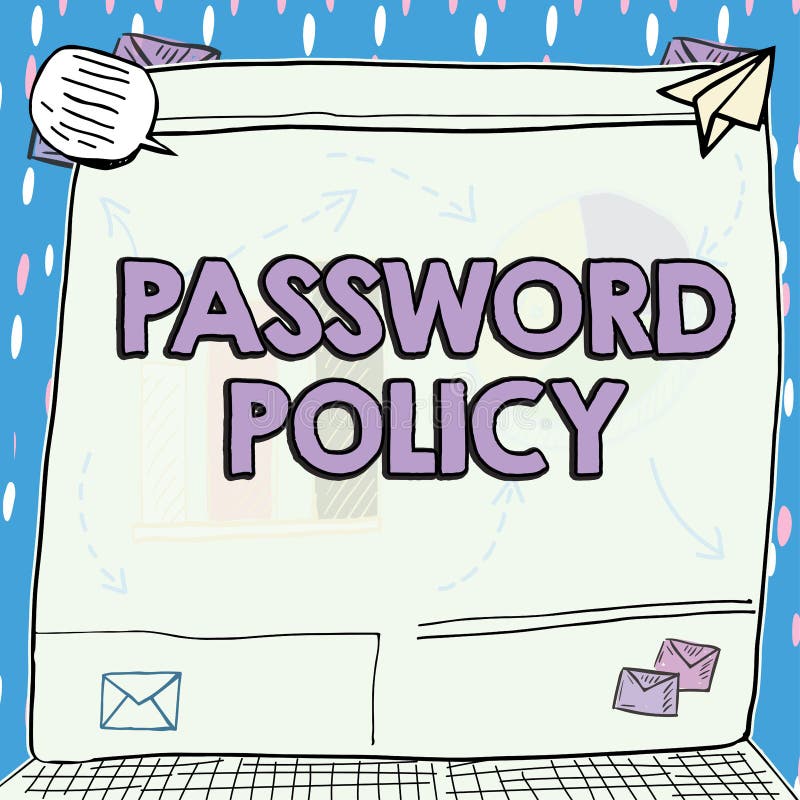 Text Caption Presenting Password Policy. Word Written on First Line of ... Text Caption Presenting Password Policy. Word Written on First Line of ...