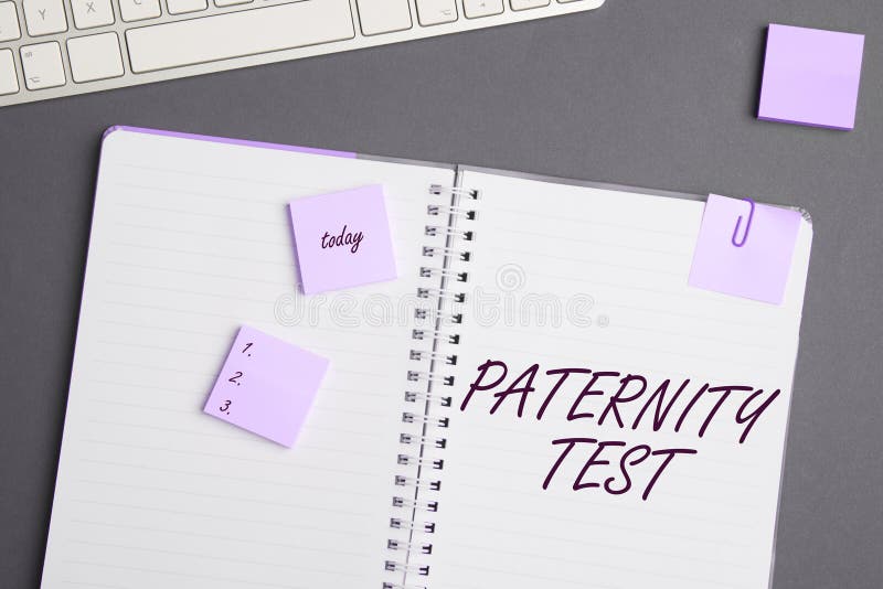 Text Caption Presenting Paternity Test. Concept Meaning a Test of DNA ...