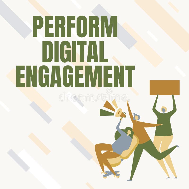 Text Caption Presenting Perform Digital Engagement. Business Idea ...
