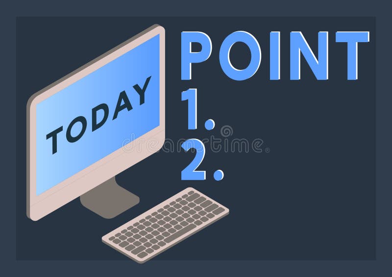 Text Caption Presenting Point. Word for Dot or Other Punctuation Mark ...