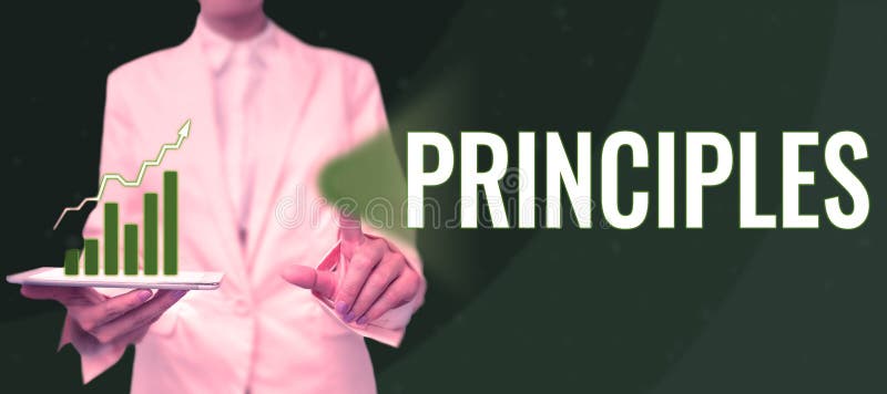 Text Caption Presenting Principles. Concept Meaning Fundamental Truth ...