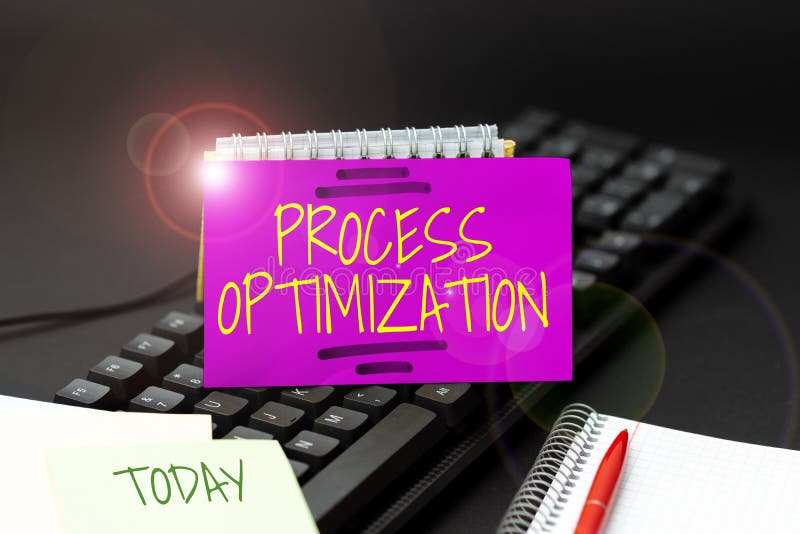 Text Caption Presenting Process Optimization. Business Showcase Improve ...