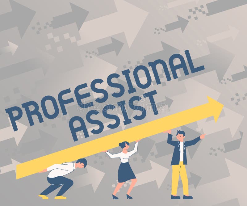 Text Caption Presenting Professional Assist. Conceptual Photo Help a ...