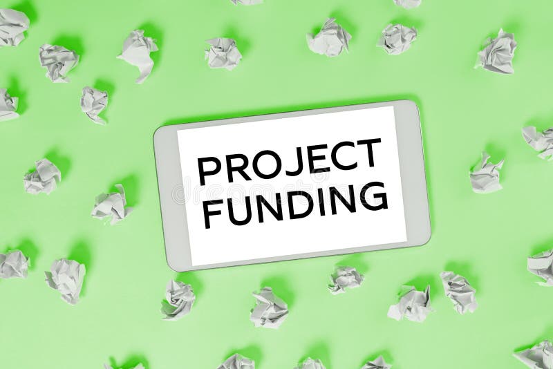 Text Caption Presenting Project Funding. Internet Concept Paying for ...