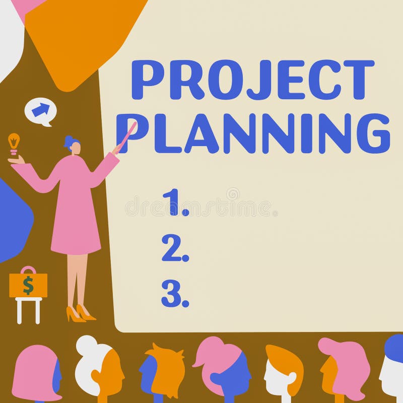 Text Caption Presenting Project Planning. Concept Meaning Plan and ...
