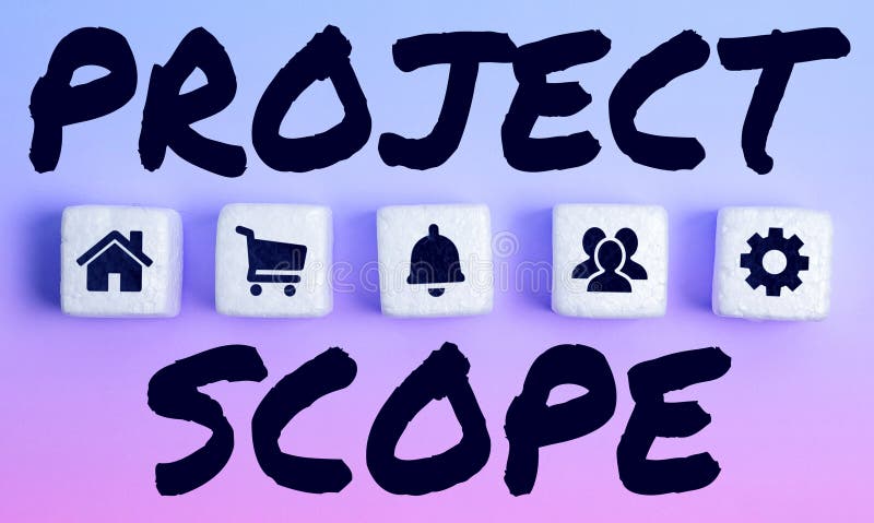 Hand Writing Sign Project Scope. Business Showcase Evaluation of Work ...